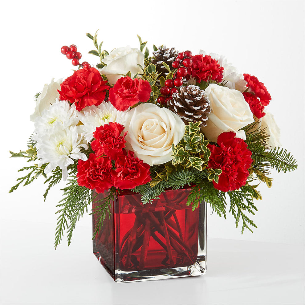 Christmas Market Bouquet – red, white flower arrangement | Lackawanna ...